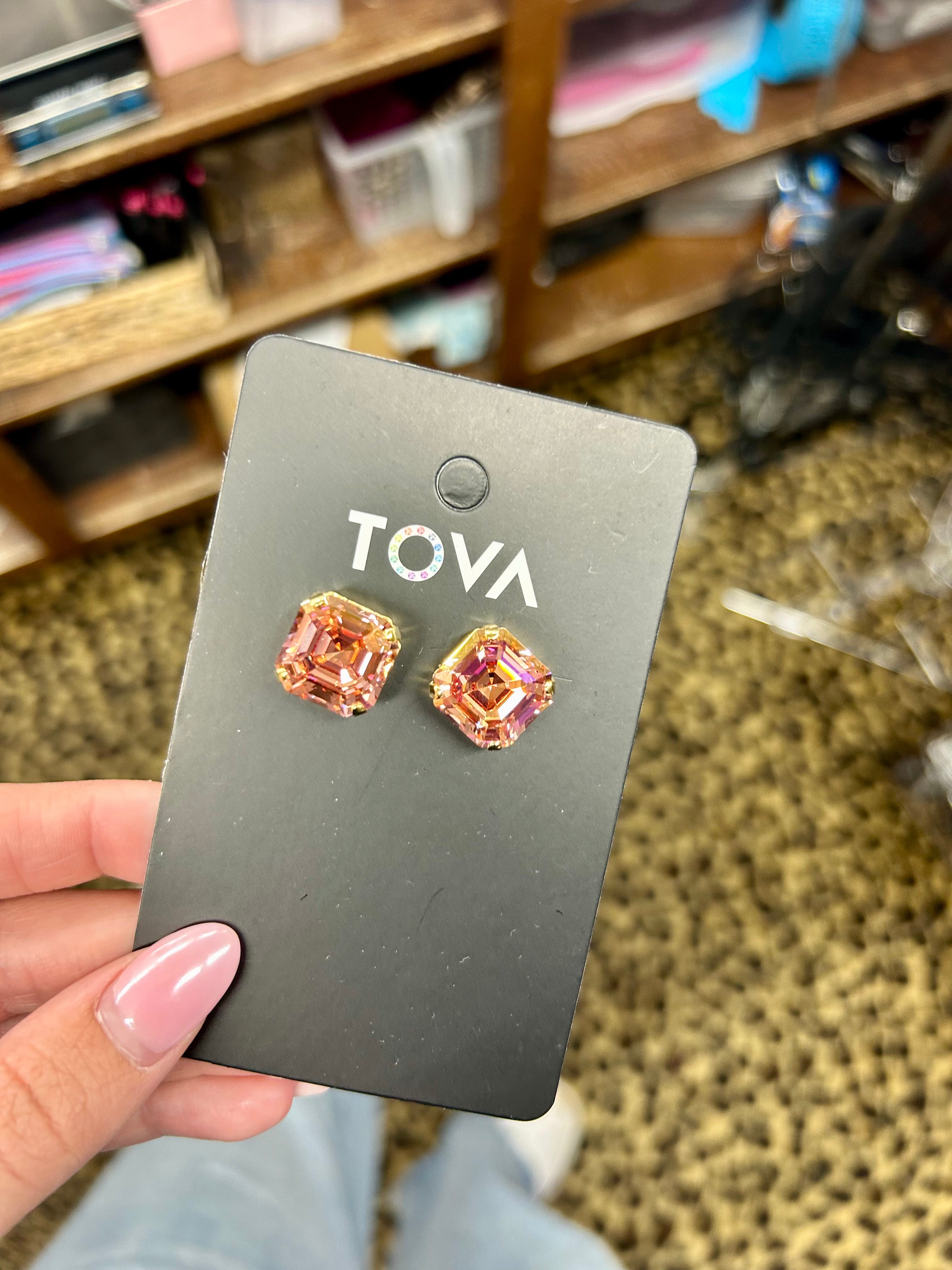 Nikki Square Stone Earring – Truly Trendy